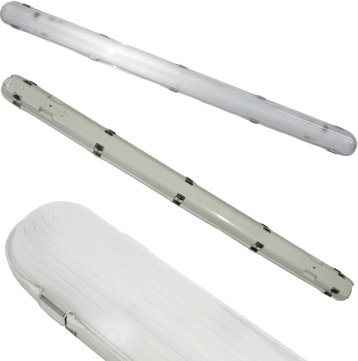 Loops IP65 LED Batten Light Fitting 5FT 52W 6000lm 4000K Non Corrosive ...