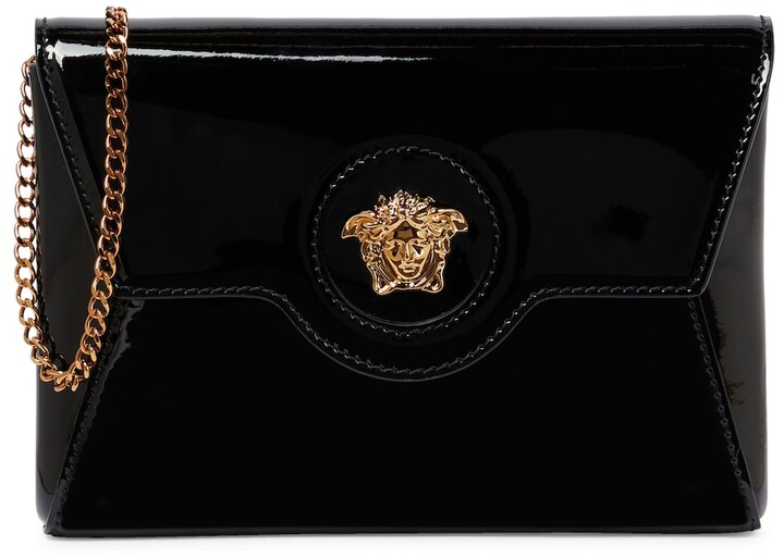 Versace La Medusa leather wallet on chain - ShopStyle