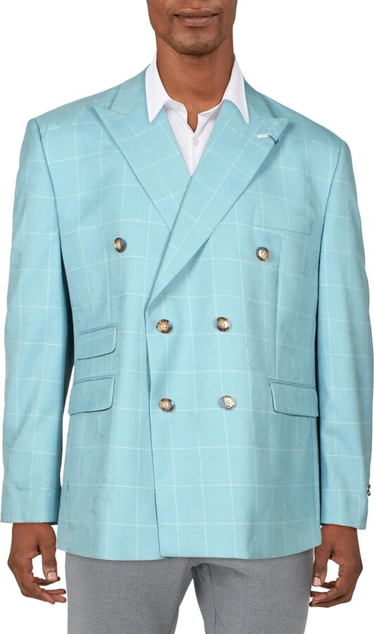 Tayion By Montee Holland Mens Window Pane Classic Fit Suit Jacket ...