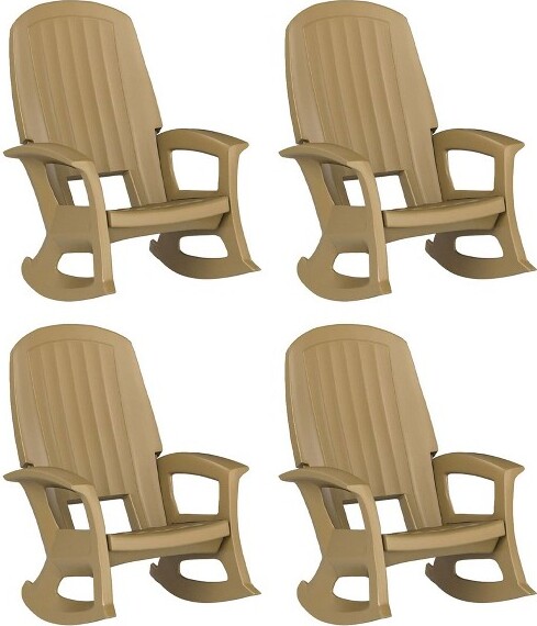 Semco Rockaway Heavy-Duty Outdoor Rocking Chair w/Low Maintenance All ...
