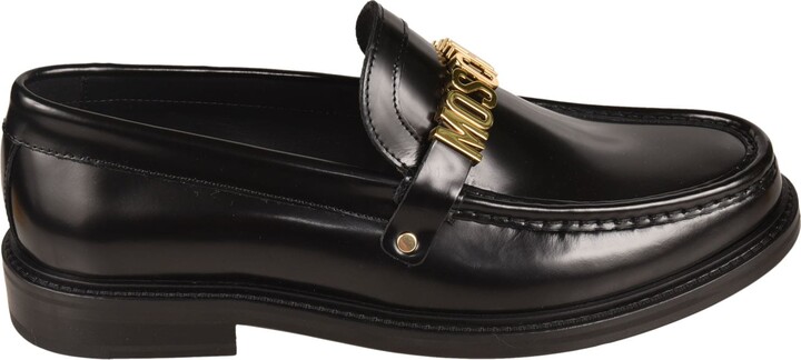 Moschino Logo Loafers - ShopStyle