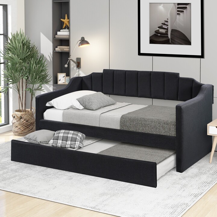 GEROJO Modern Style Wood Frame Upholstered Twin Size Daybed with ...