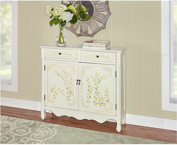 Powell Mills White Hand Painted 2-Door Console - ShopStyle