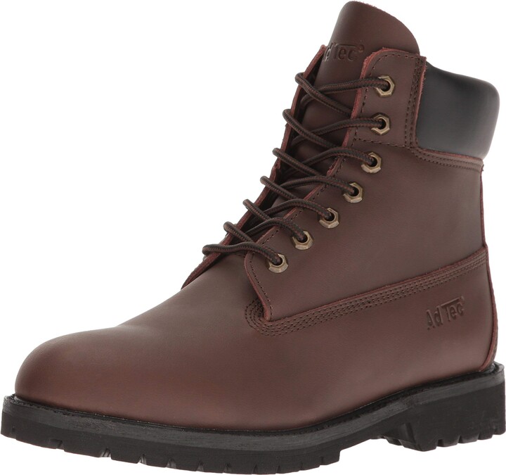 AdTec Ad Tec 6in Men's Classic Leather Work Boots for Men - Cushioned ...