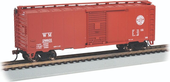 BACHMANN 40 ft. HO Scale Western Maryland Steam Era Box Car for No ...