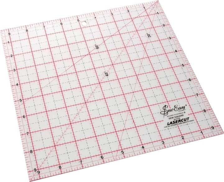 SewEasy 9.5 Inch Square Patchwork Template White/Pink - ShopStyle Decor