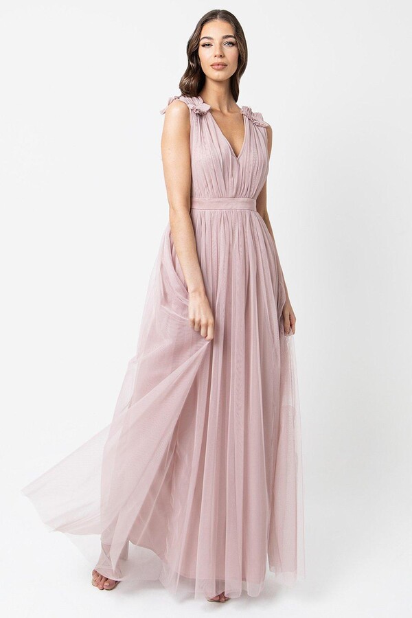 Maya Deluxe Ruffle Shoulder Maxi Dress - ShopStyle