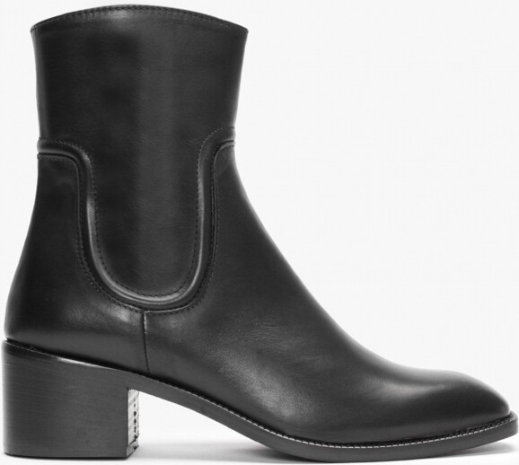 Donna Lei Norman Black Leather Ankle Boots Shopstyle