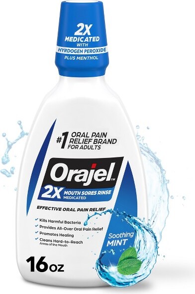 Orajel Mouth Sores Antiseptic Rinse - 16oz - ShopStyle Pet Health ...