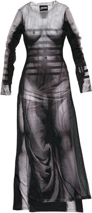 Y/Project x Jean-Paul Gaultier Body Morph Mesh Cover Dress in Red,Blue ...