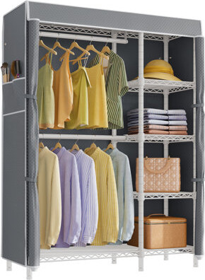 VIPEK V7C Basic Garment Rack with Cover Portable Closets, Black Rack ...