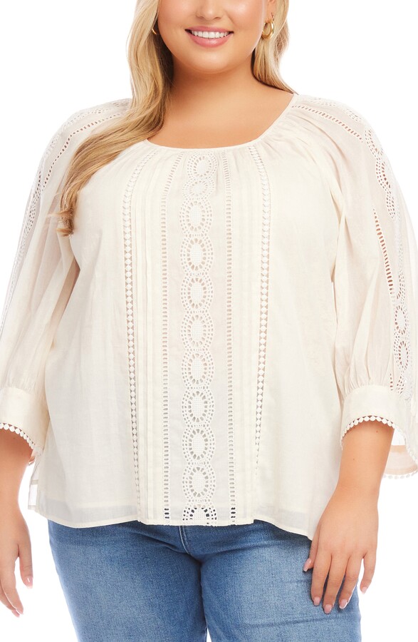 Karen Kane Lace Inset Top - ShopStyle