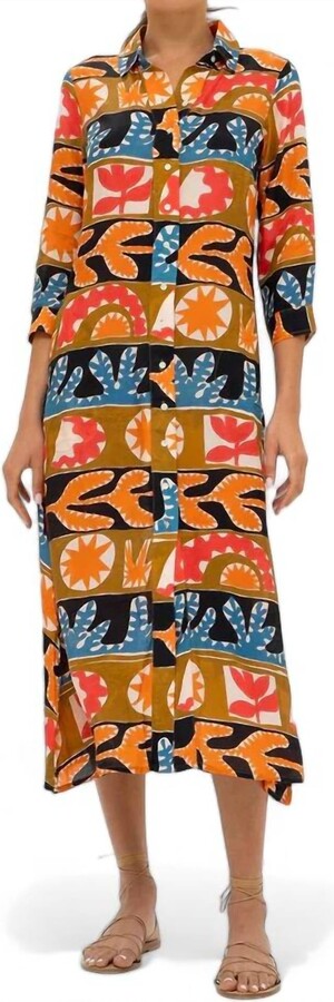 Oliphant Midi Shirt Dress In Canyon - ShopStyle