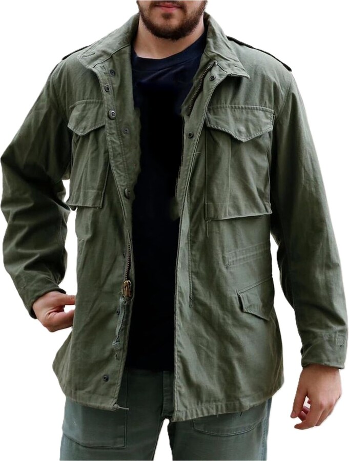 MERCH ATTIRE Mens Multipockets Military Casual Wear John Rambo M65 Field Jacket (Regular - ShopStyle
