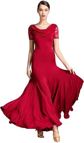 YDHTIZ Ballroom Dancing Practice Dresses Waltz Salsa Dancewear for ...
