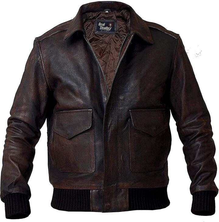 Jorde Calf A2 Aviator Flying Tiger WWII Flight Aviator Bomber Jacket ...