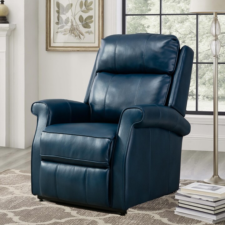 EDWINRAYLLC All Electric Lift Assist Single Recliner, Leather Gel Power ...