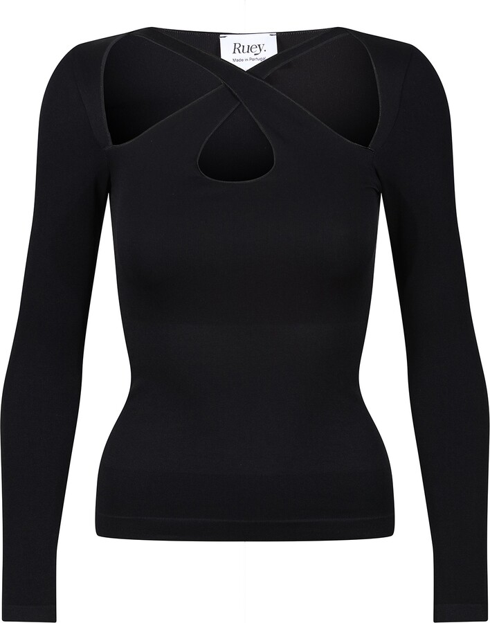 Ruey - Contour Cross Over Tee - ShopStyle T-shirts
