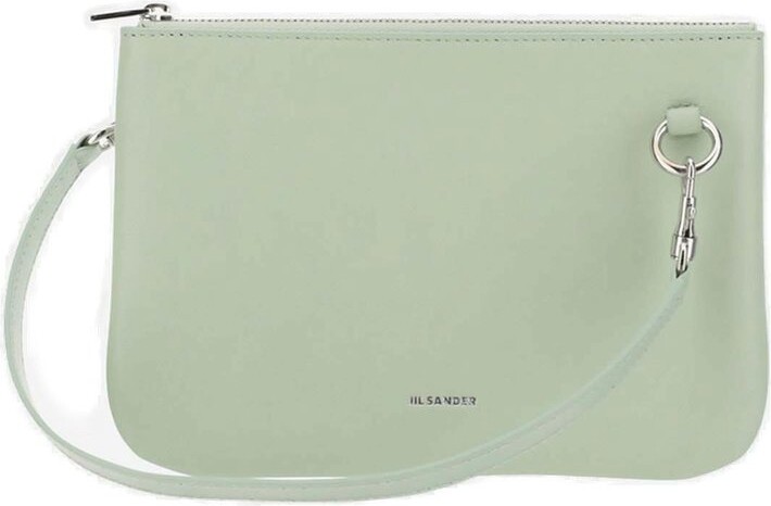 Jil Sander Logo Embossed Medium Shoulder Bag - ShopStyle