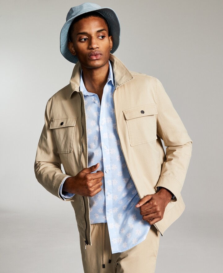 INC International Concepts Men's Regular-Fit Stretch Twill Jacket ...