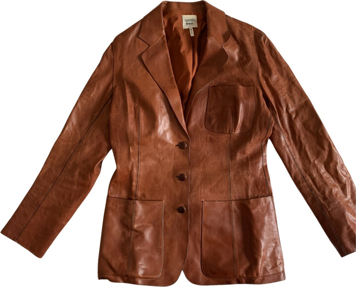 Hermes Leather jacket - ShopStyle