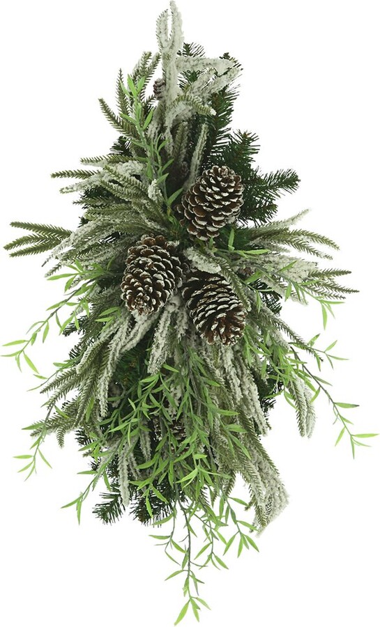 Creative Displays Snow Flocked Evergreen Swag With Pinecones ...