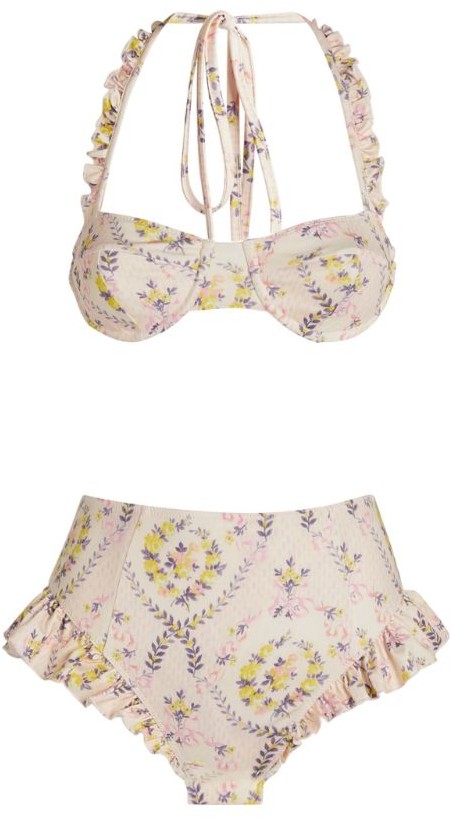 LoveShackFancy Kimberly High-Waist Bikini Set - ShopStyle Two Piece ...