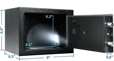 Ebern Designs Safe Cabinets with Keys & Pass Code, Lock Box Fireproof ...