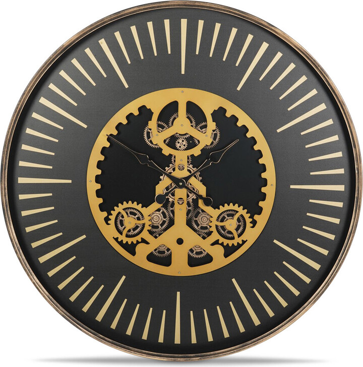 Libra Interiors Palladium Wall Clock with Centre Moving Dials 100cm ...