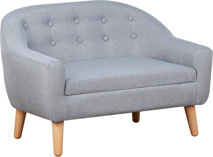 HOMCOM Kids Mini Sofa Armchair Seating Chair Bedroom Playroom Furniture ...