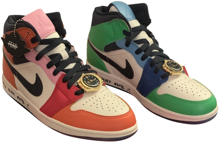 Jordan Air 1 Multicolour Leather Trainers - ShopStyle Sneakers ...