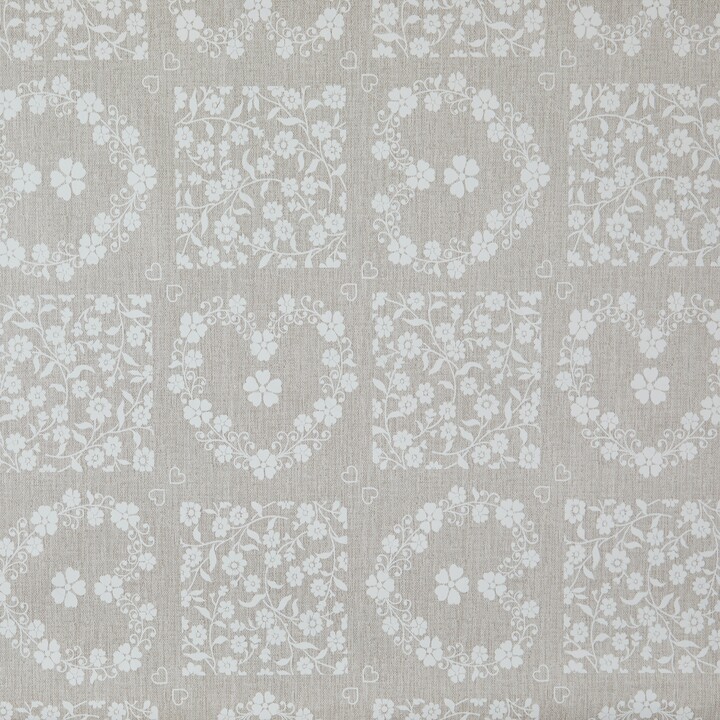 Dunelm By the Metre Floral Hearts Natural PVC Natural - ShopStyle Decor