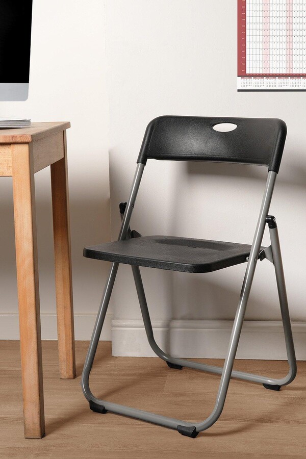 OHS Folding Chair Dining Office Portable Space Saving Foldable Metal ...