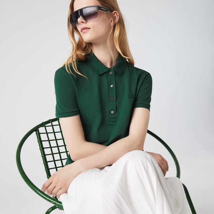 Womens Slim Fit Stretch Cotton Piqué Polo Shopstyle