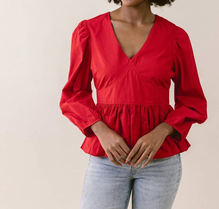LAROQUE Cara Blouse In Lipstick - ShopStyle