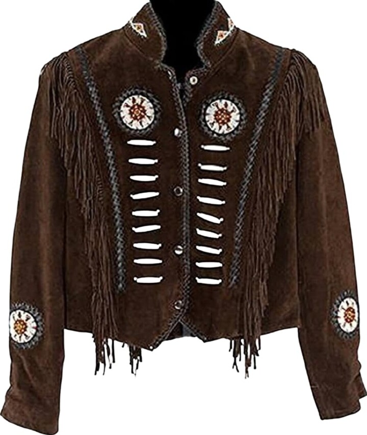 Fami Sports Women's Traditional Cowgirl Western suede Leather Jacket ...