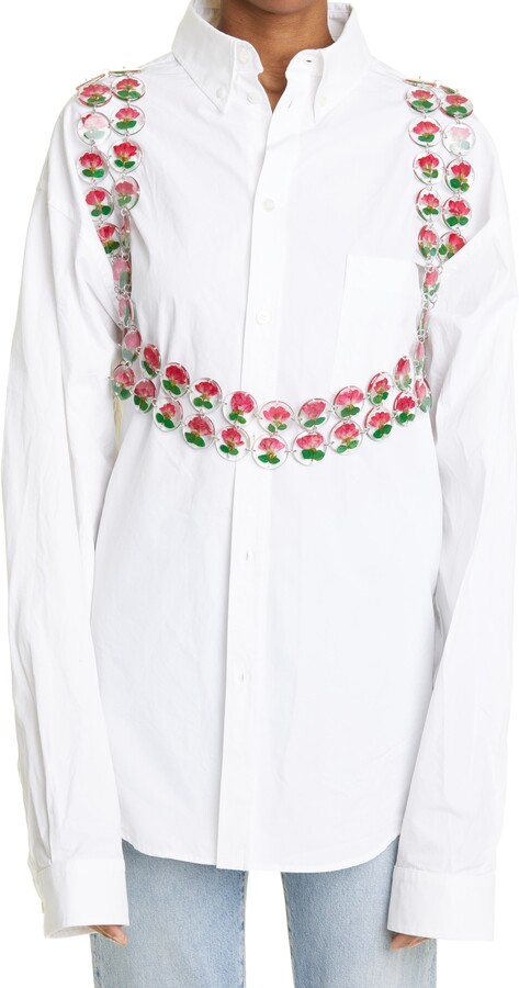 Dauphinette Chain Mail Floral Harness - ShopStyle Belts