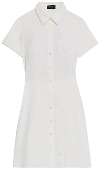 Theory Linen-Blend Shirtdress - ShopStyle Day Dresses