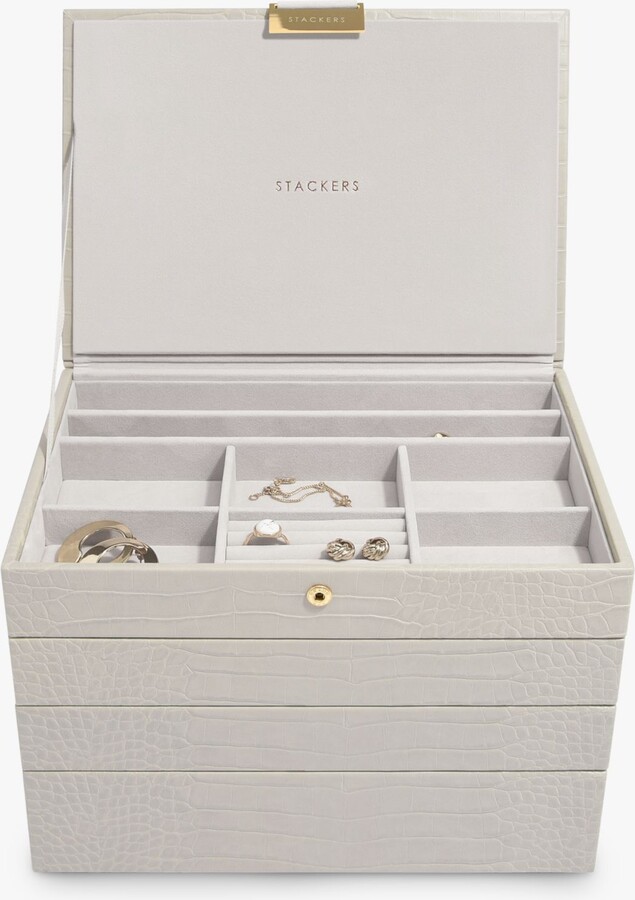 Stackers Classic Croc Embossed 4 Drawer Jewellery Box - ShopStyle