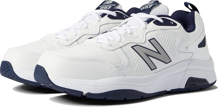 New Balance MX857v3 Men's Shoes White/Navy : 12.5 B - Narrow, Fabric/Manmade - ShopStyle Low Top ...