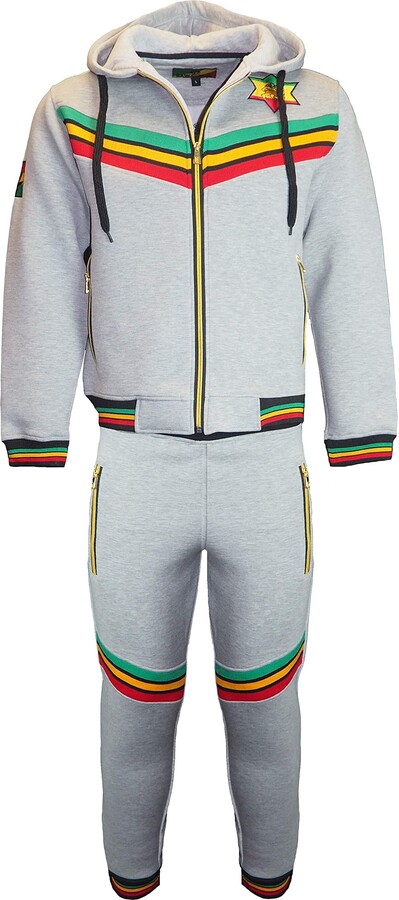 Raw Blue Rasta Tracksuit Full Set Lion of Judah Hooded Top and ...