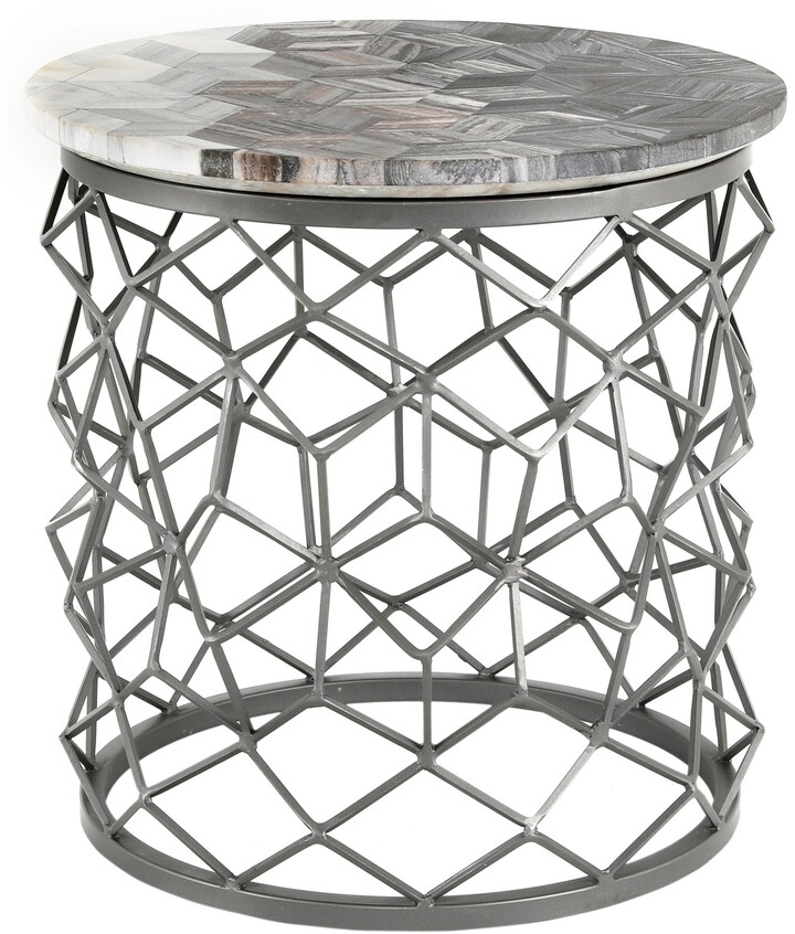Aurelle Home Modern Ombre Marble Top Side Table - ShopStyle