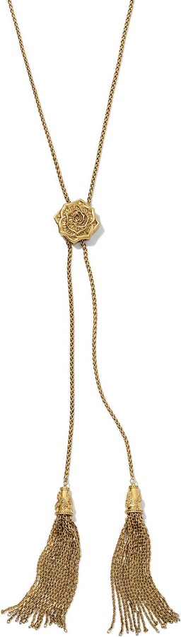 Kendra Scott Ansel Rose Bolo Necklace in Vintage Gold | Metal - ShopStyle