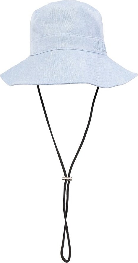 Ganni Wide Brim Denim Bucket Hat - ShopStyle