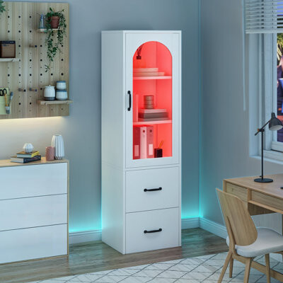 Wrought Studio 2 Drawer File Cabinet, Filing Cabinet With Glass Doors ...