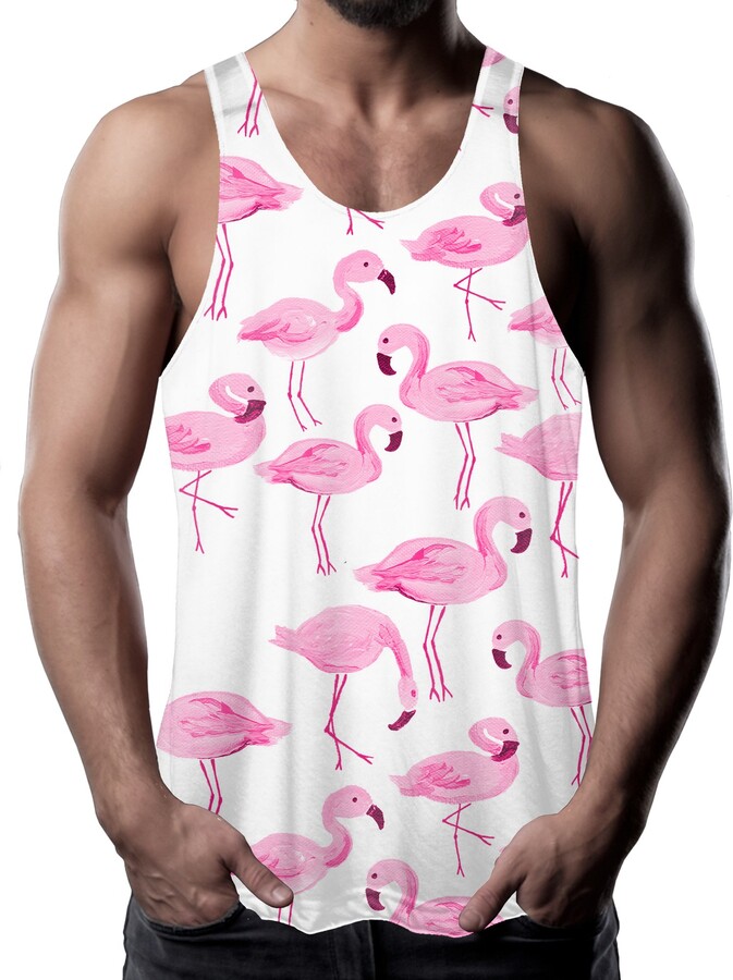 FunkyShirt Pink Flamingo Paradise All Over All Over Sublimation Vest - ShopStyle Shirts
