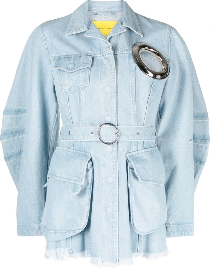 Marques Almeida Eyelet-Detail Denim Jacket - ShopStyle