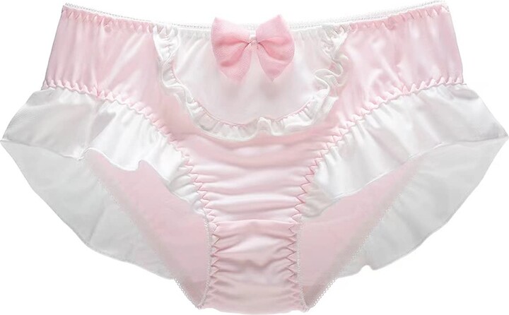 ZooChest Cute Panties Underwear for Women Bow Panties Frilly Bikini Briefs Satin Panties Silk ...