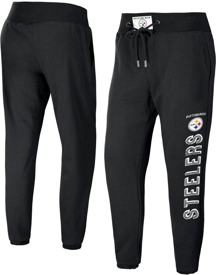 Women's WEAR by Erin Andrews Black Pittsburgh Steelers French Terry ...