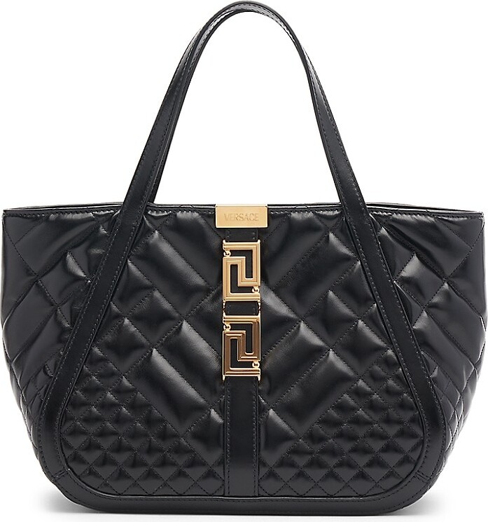 Versace Mini Greca Quilted Leather Tote Bag - ShopStyle